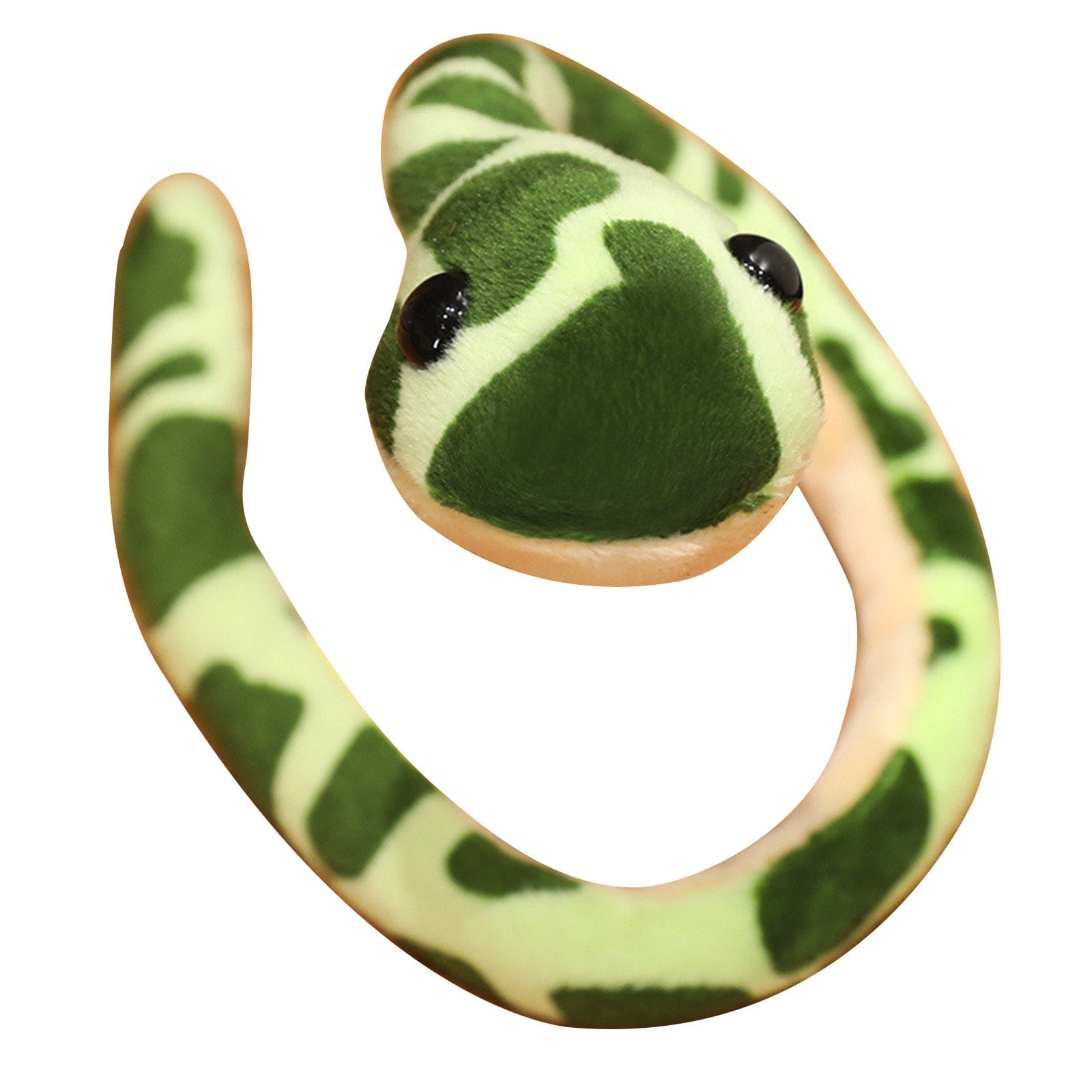 Green Green Flexible Snake Finger Puppet Plush Toy Cartilaginous ...