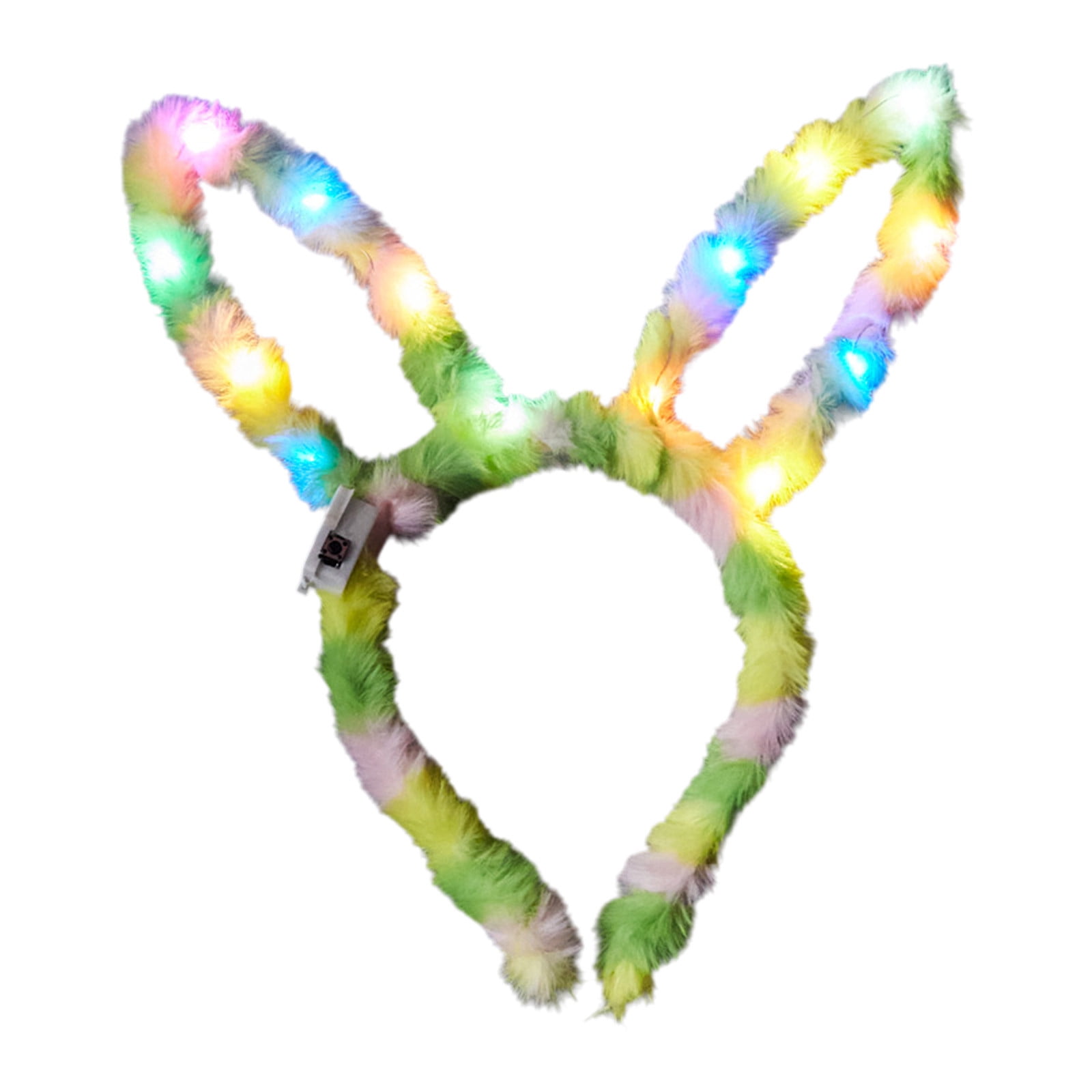 Green Green Illuminated Bunny Ears Hair Accessory Battery Operated Soft ...