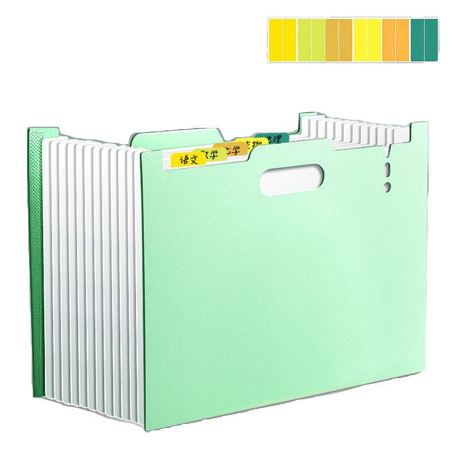 Green Green Organizer Bag Portable Folder Multi Layer Retractable ...