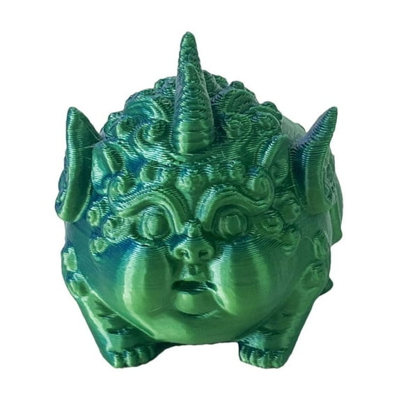 Green Green Pixiu Sculpture Wealth Luck, 3D Printed Desk Decor Tea Pet ...