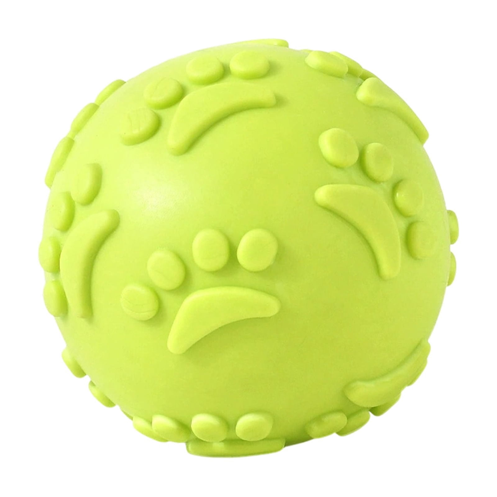 Green Green Soft Rubber Squeaky Ball Dog Toy For Small To Medium Dogs ...