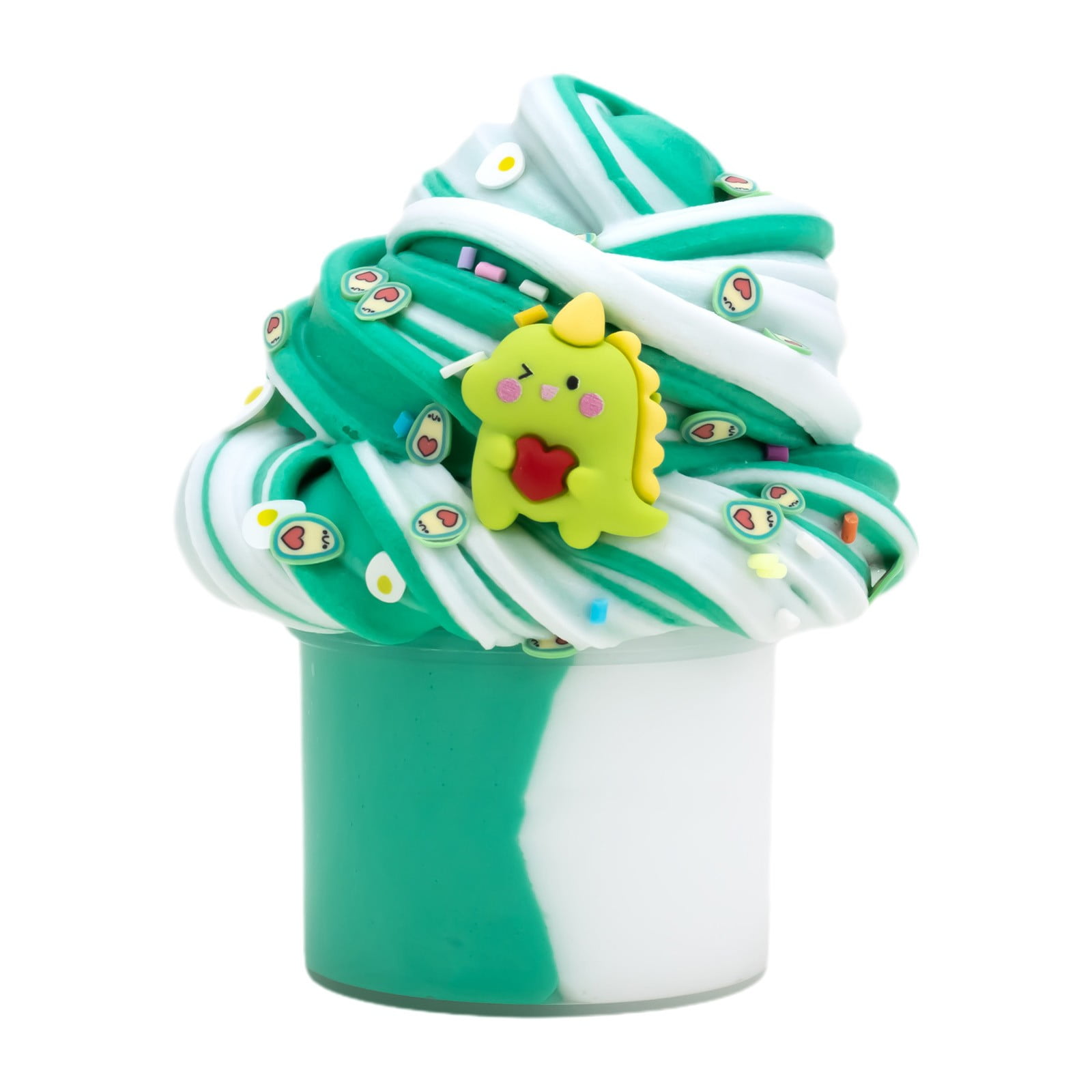 Green Green Stretchy Furry Butter Slime Clay Toy Sensory Stress Relief ...