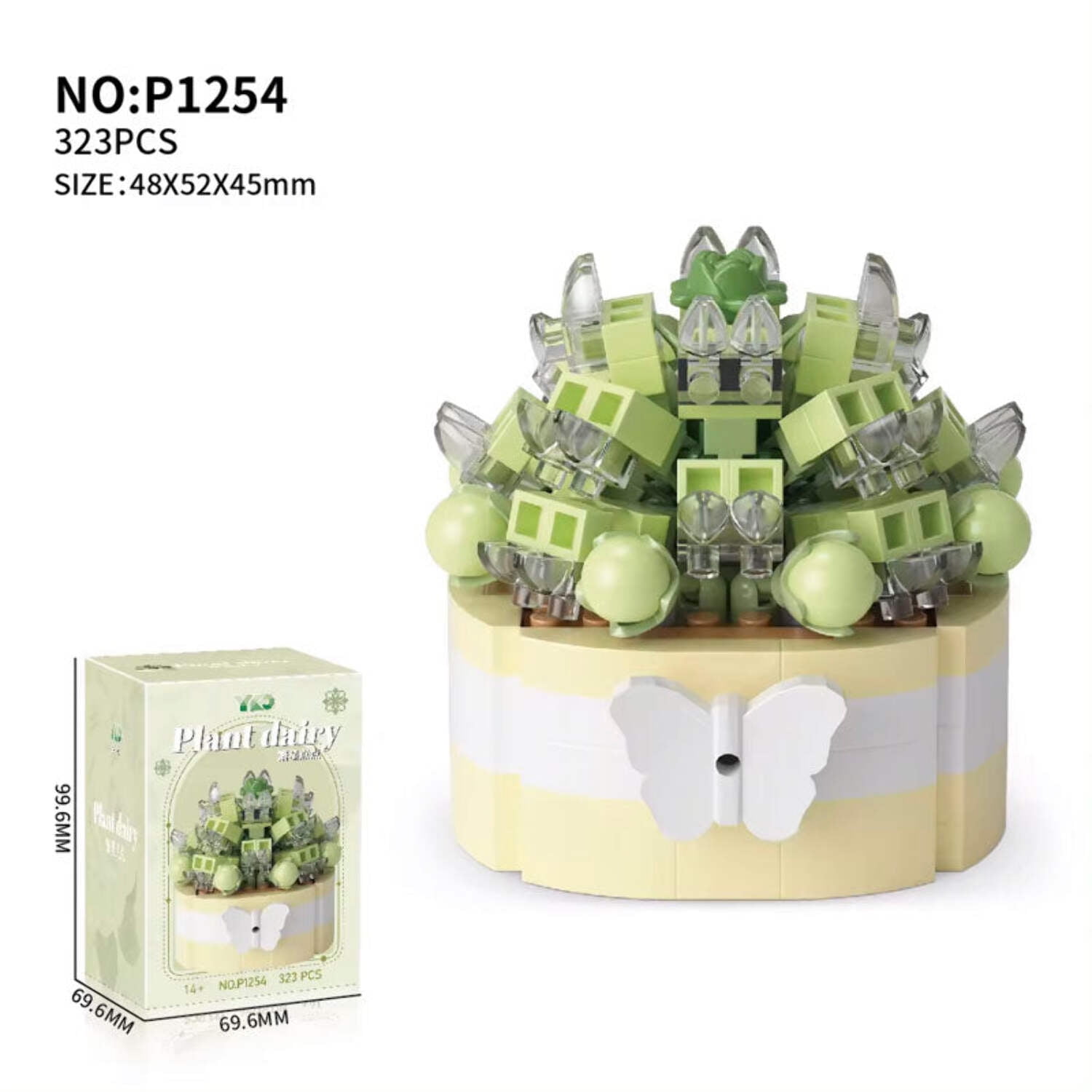 Green Grower Succulent Flower Plant 323-Piece Building Brick Toy Set ...