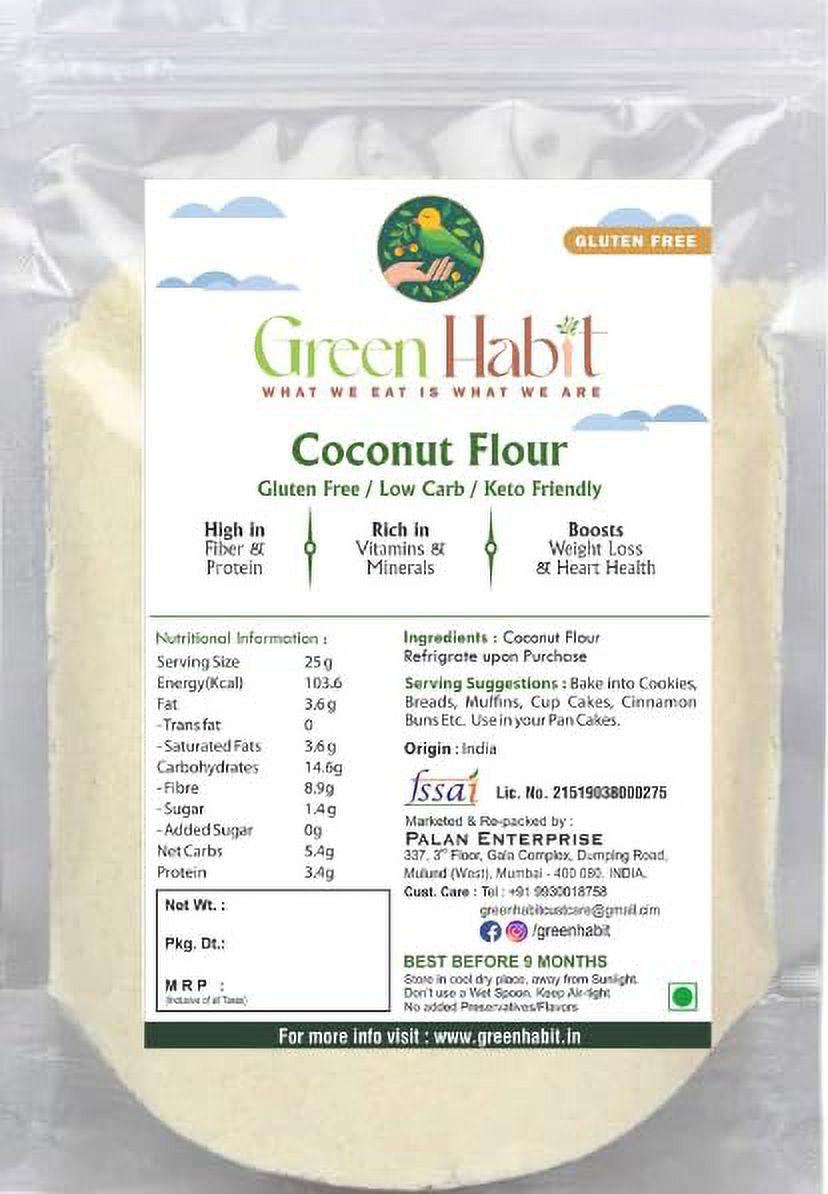 Green Habit Coconut Flour [Gluten-Free, Fiber-Rich, Paleo Friendly ...