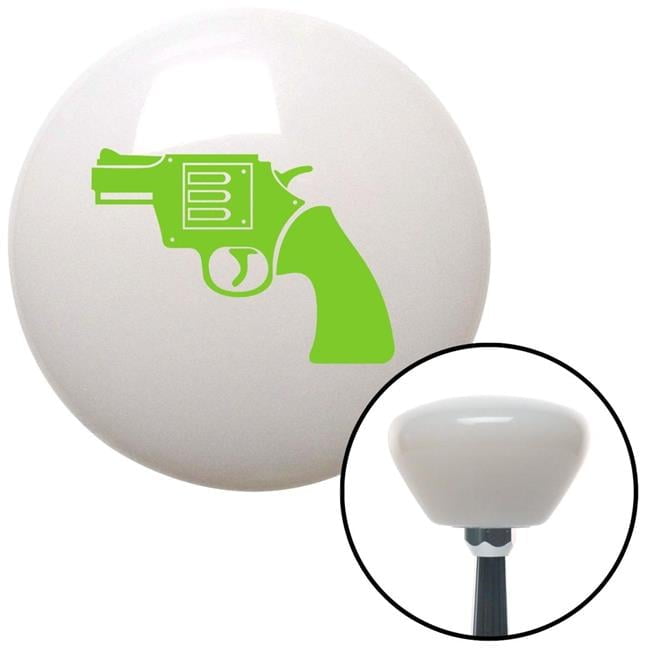 Green Hand Gun White Retro Shift Knob with M16 x 1.5 Insert Shifter ...