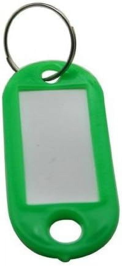 Green Hard Plastic Key Fobs Key rings Luggage ID Tags Labels with Name ...