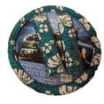 Green Hawaii Hibiscus Floral Print Hawaiian Steering Wheel Cover and ...