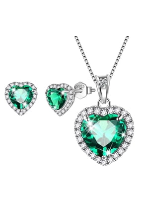 Green Necklace Sets Jewelry for Women