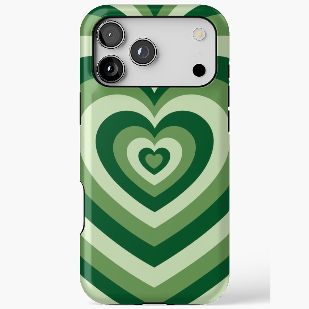 Green Heart Pattern iPhone Case 17 11 12 13 14 15 16 Pro Max - Walmart.com