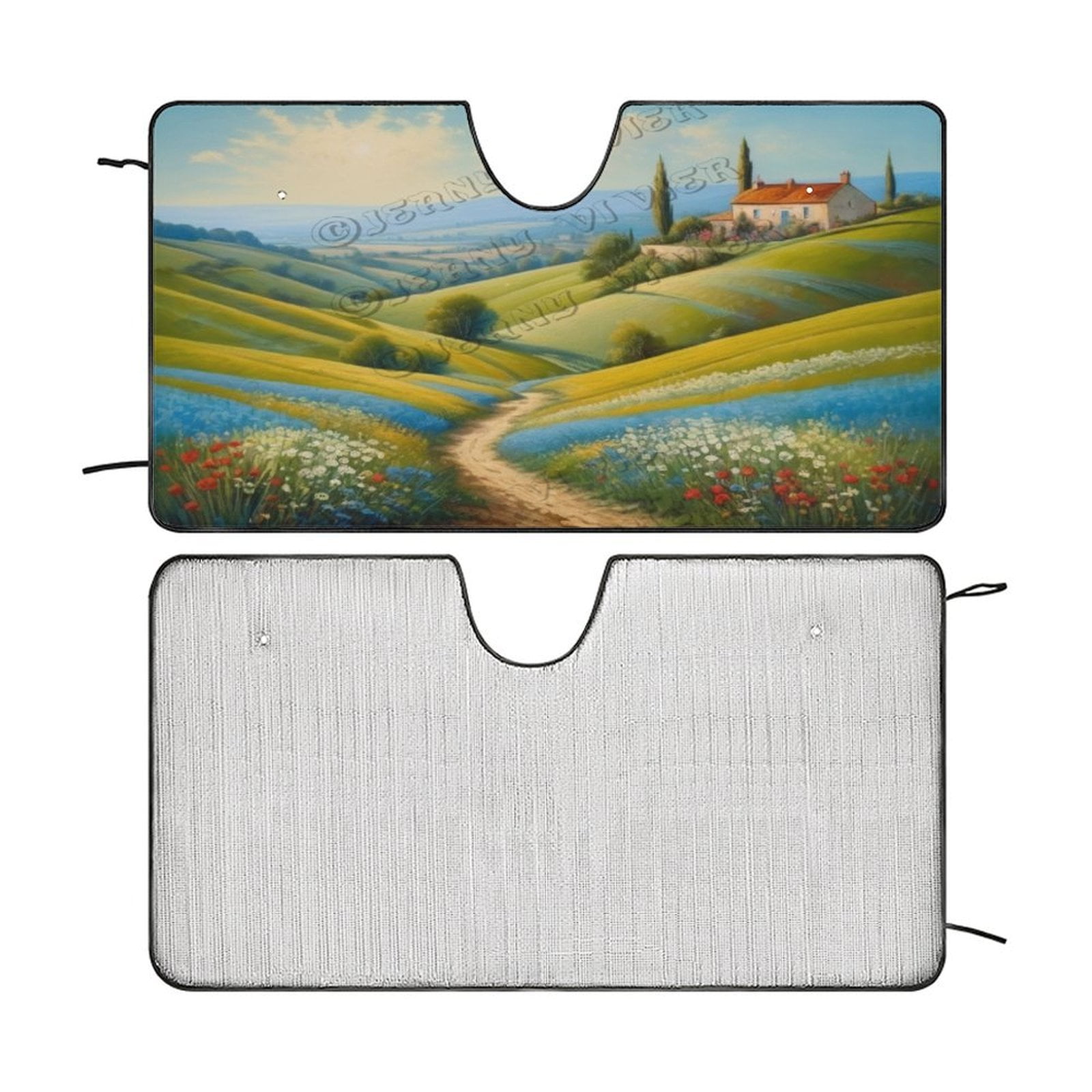 Green Hill Funny Windshield Sun Shade for Car SUV Truck Car Sun Shade ...