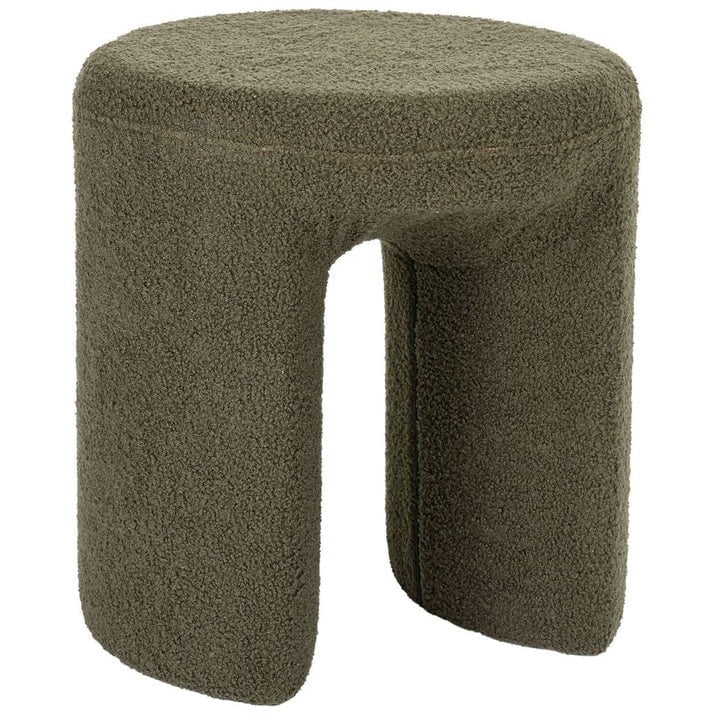 Aria Home Modern Teddy Horseshoe Stool – Plush Footrest Seat, Accent ...