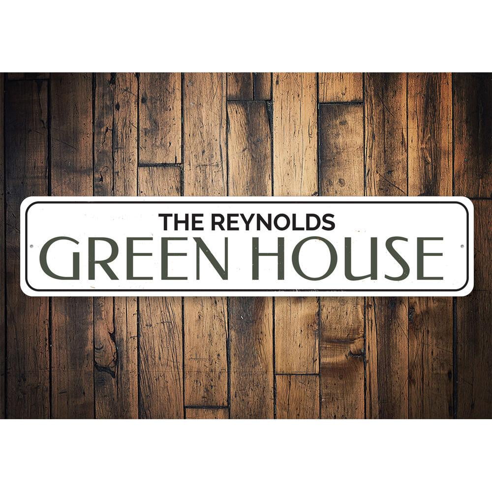 Green House Novelty Decor, Metal Wall Sign - 4x18 Inches - Walmart.com