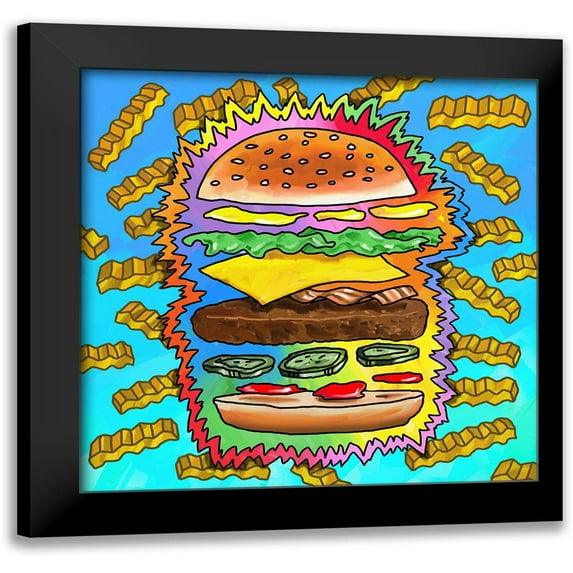 Green, Howie 12x12 Black Modern Framed Museum Art Print Titled ...