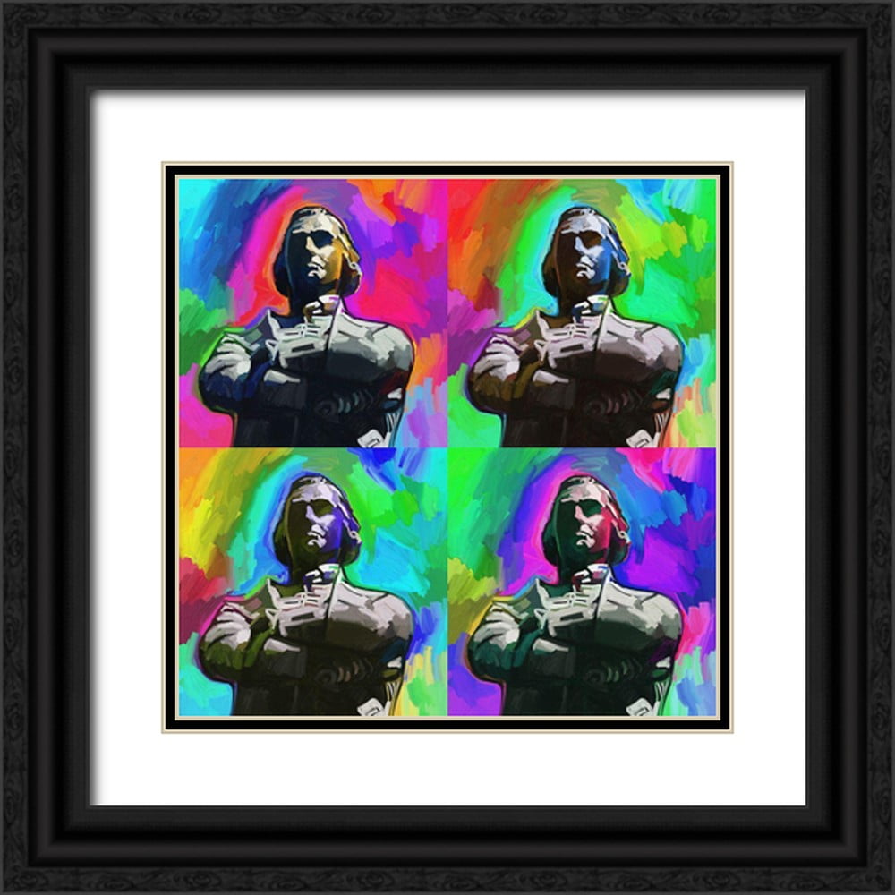 Green, Howie 12x12 Black Ornate Wood Framed with Double Matting Museum ...