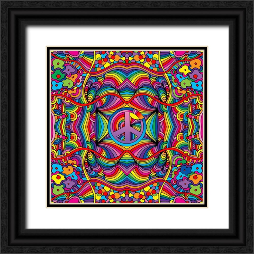 Green, Howie 12x12 Black Ornate Wood Framed with Double Matting Museum Art Print Titled - Swirls ...