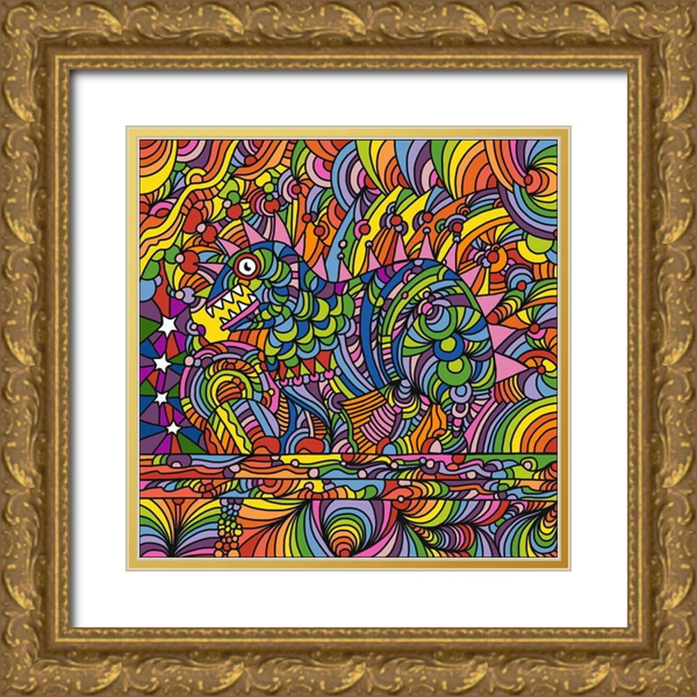 Green, Howie 12x12 Gold Ornate Wood Framed with Double Matting Museum ...