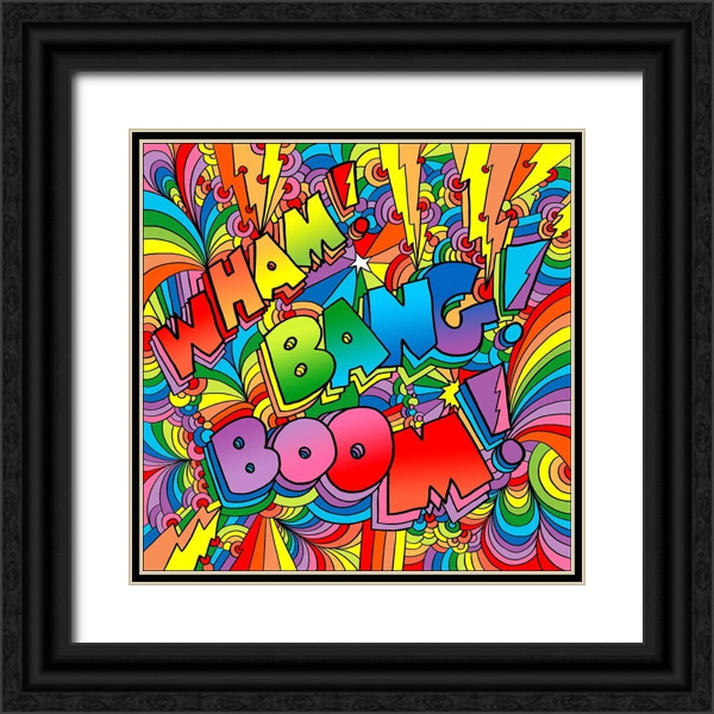 Green, Howie 15x15 Black Ornate Wood Framed with Double Matting Museum ...