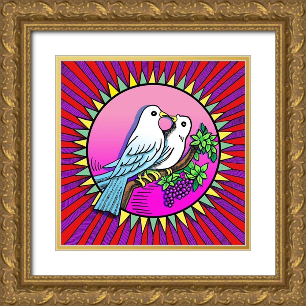 Green, Howie 15x15 Gold Ornate Wood Framed with Double Matting Museum ...