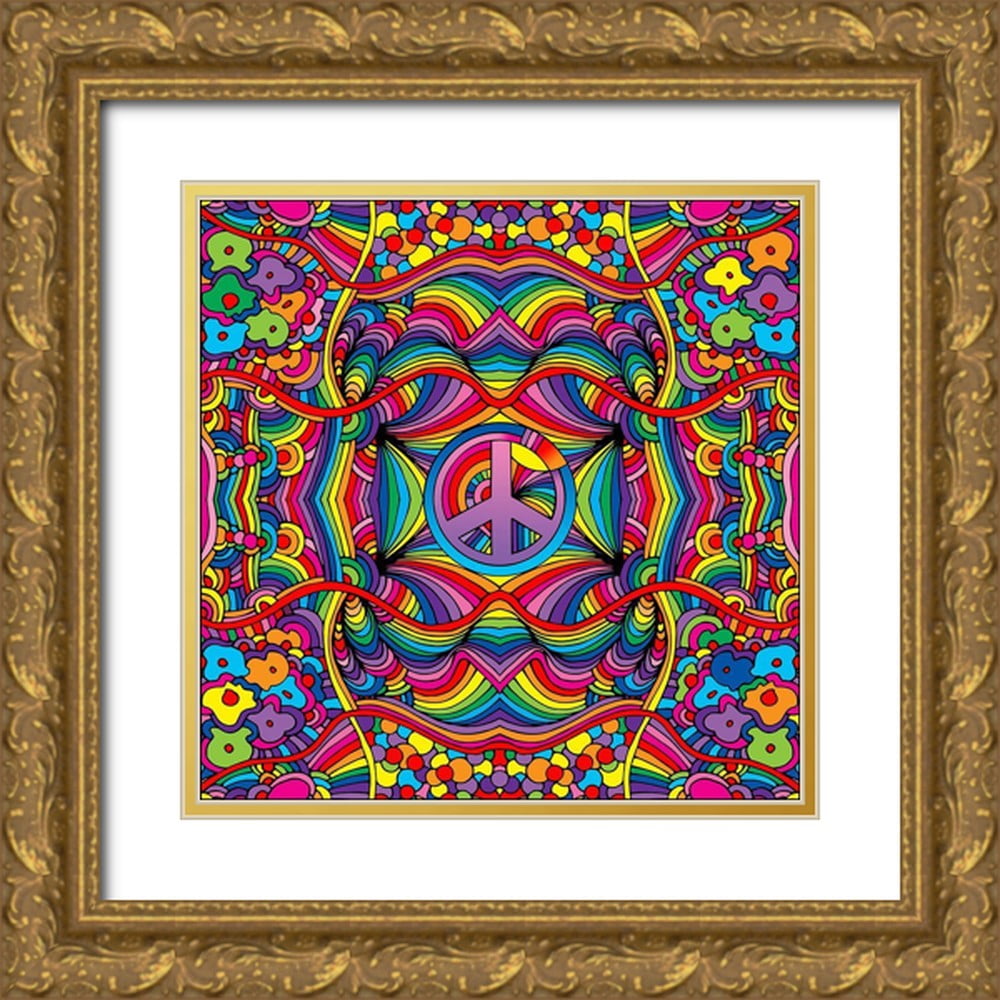 Green, Howie 15x15 Gold Ornate Wood Framed with Double Matting Museum ...