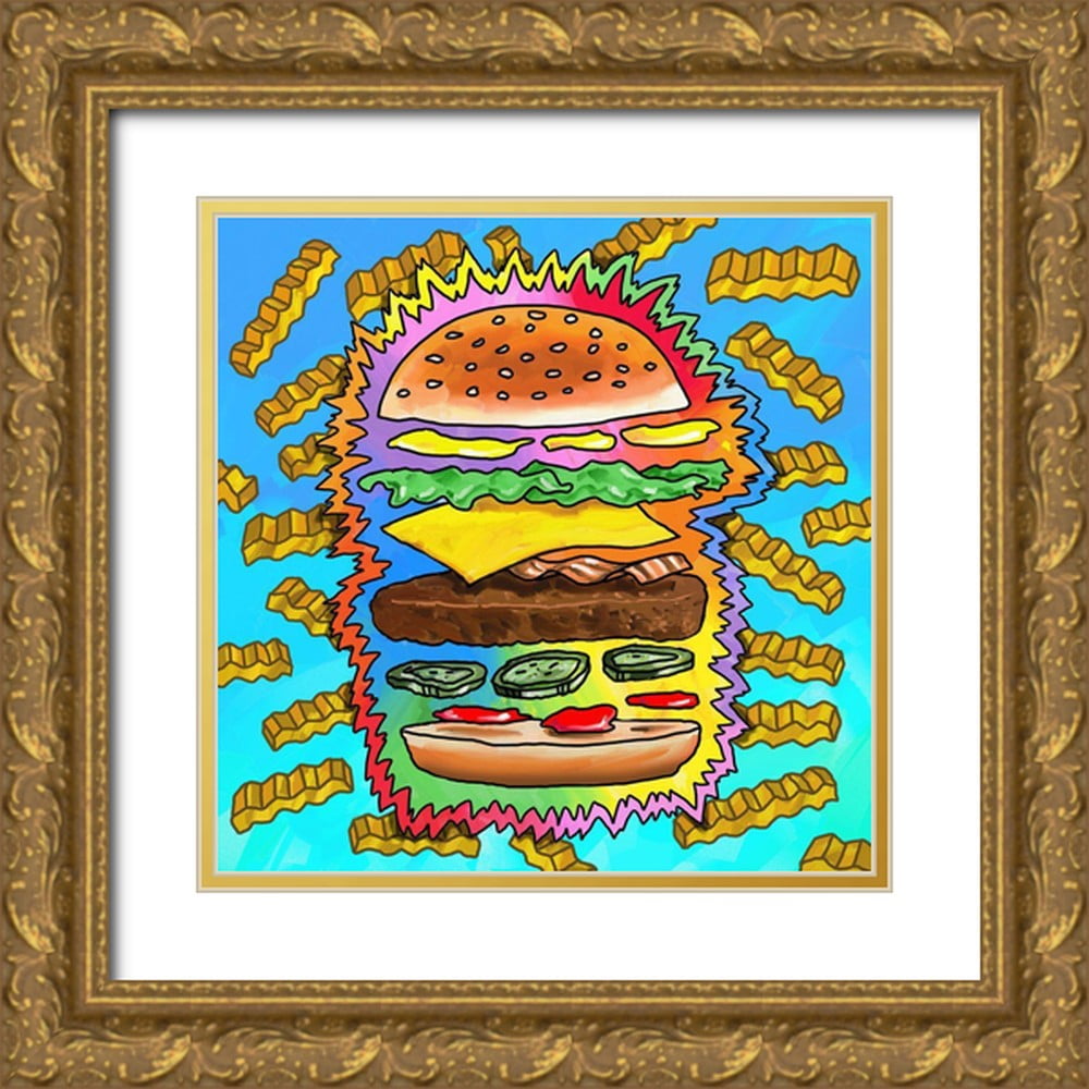 Green, Howie 26x26 Gold Ornate Wood Framed with Double Matting Museum ...