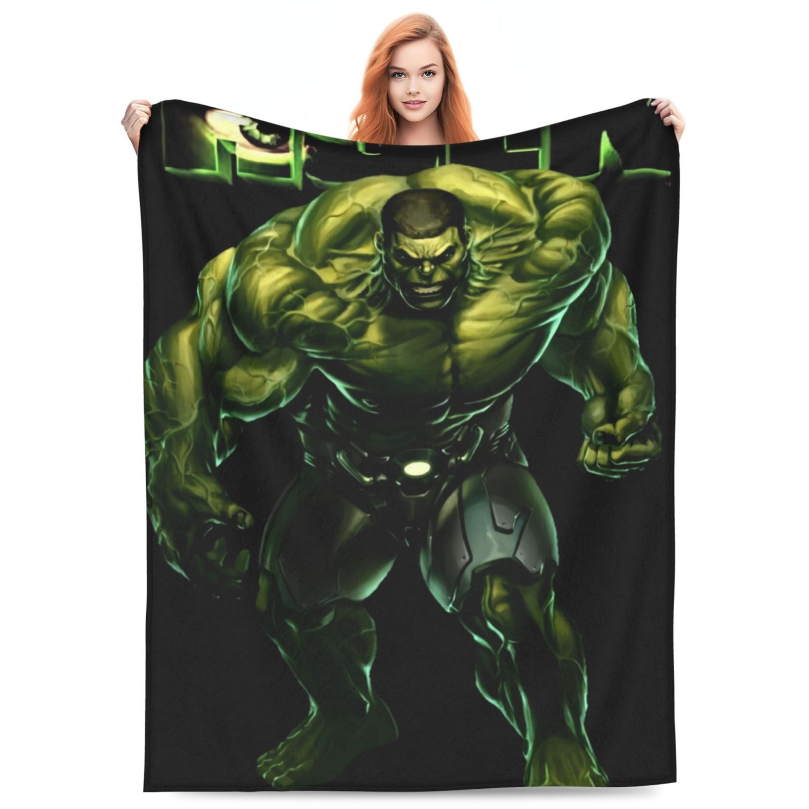 Green Hulk Blanket Ultra Soft Flannel Throw Blanket Lightweight Warm ...