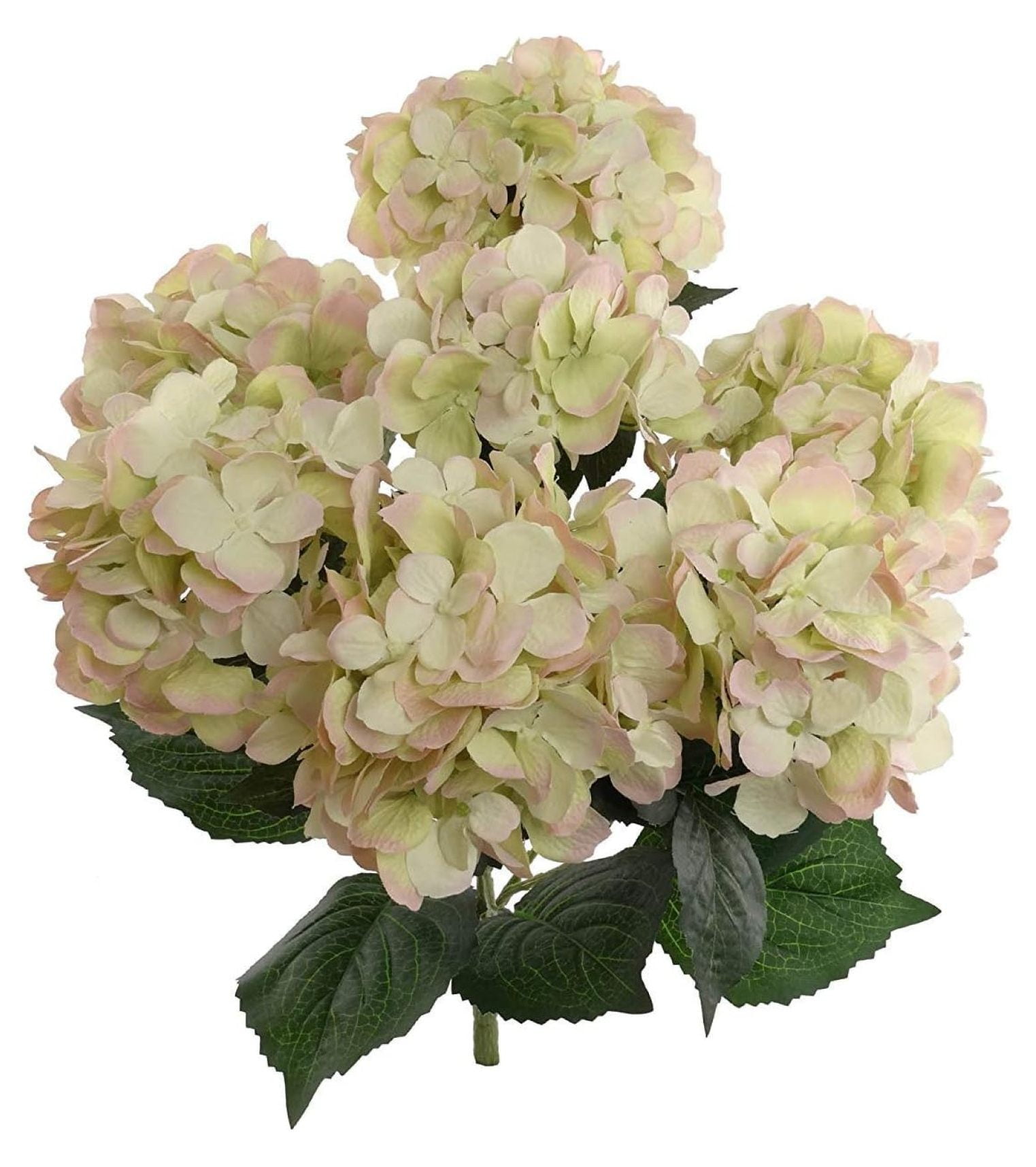 Green Hydrangea Silk Flowers Plant, 12-Pack - Artificial Hydrangeas ...