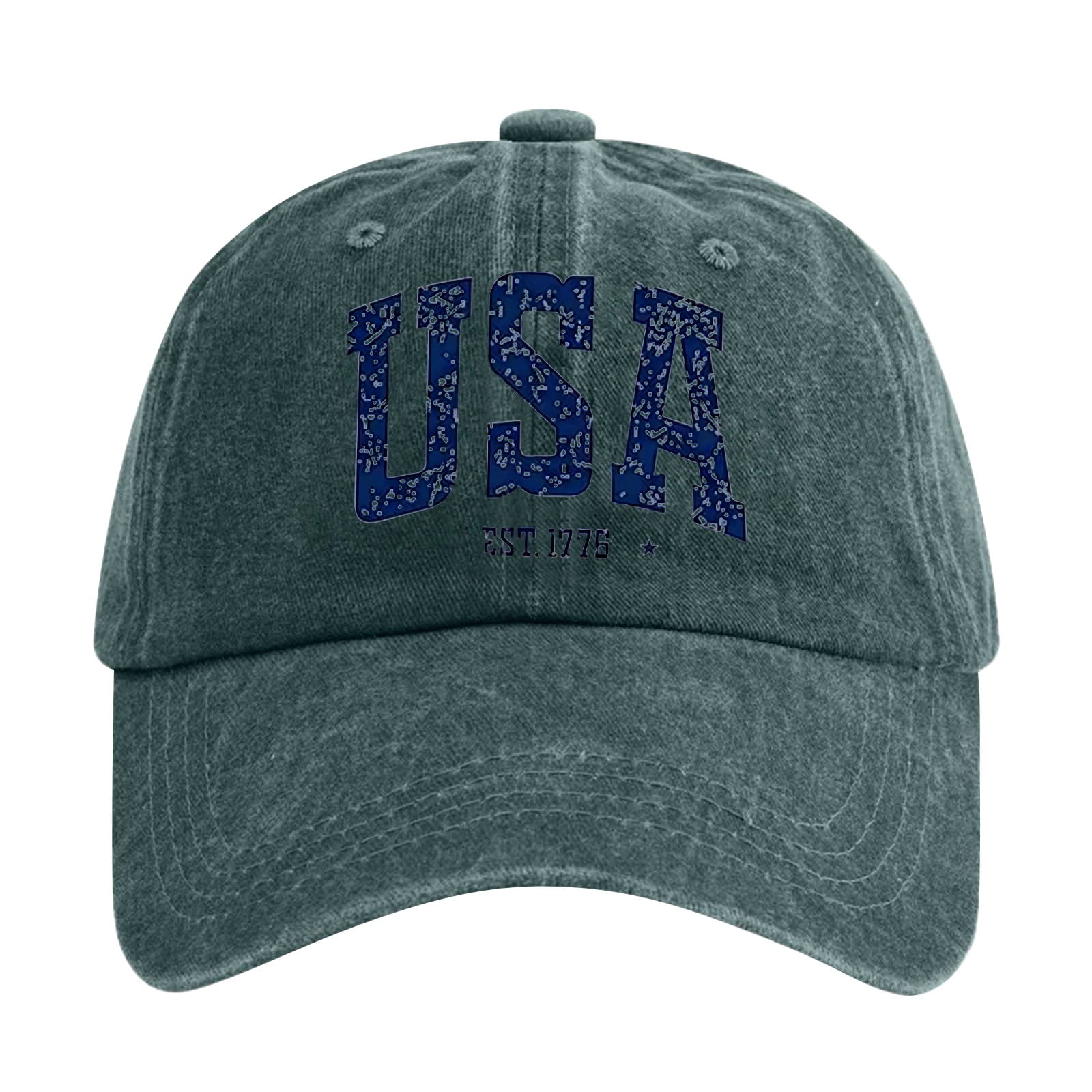 Green Independence Day Flag Baseball Caps Women's Western Cowboy Hat Scarf Mardi Two Set ...