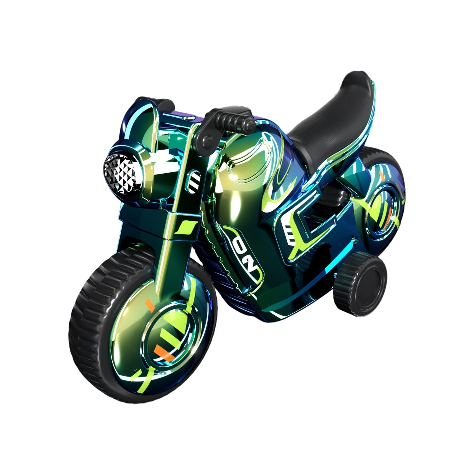 Green Inertia-Powered Motorcycle Model Toy With Realistic Details For ...
