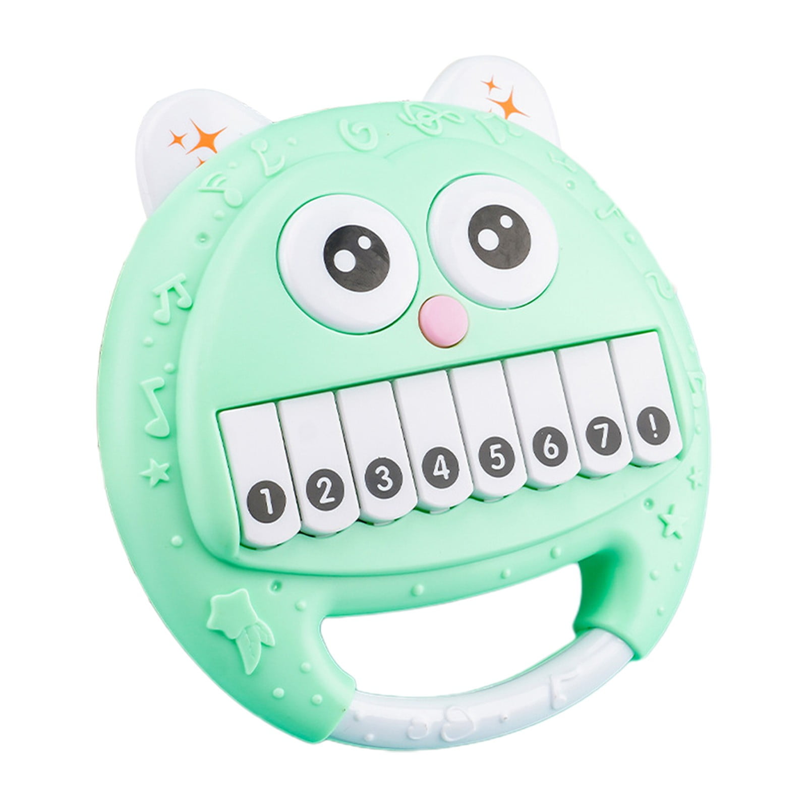 Green Infant Electronic Piano Keyboard Toy With 7 Keys For Boys And ...