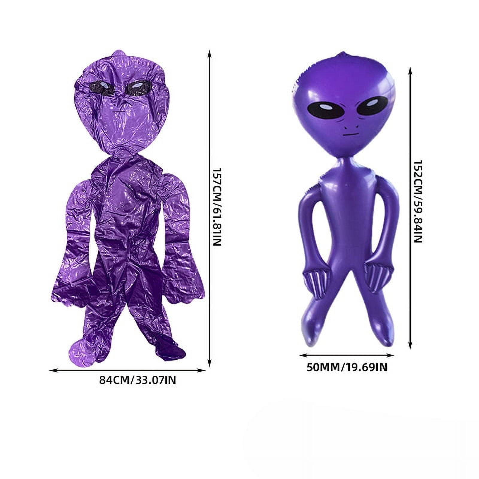 Green Inflatable Alien, Set of 2, Outer Space Decorations, 34/60 Inch ...