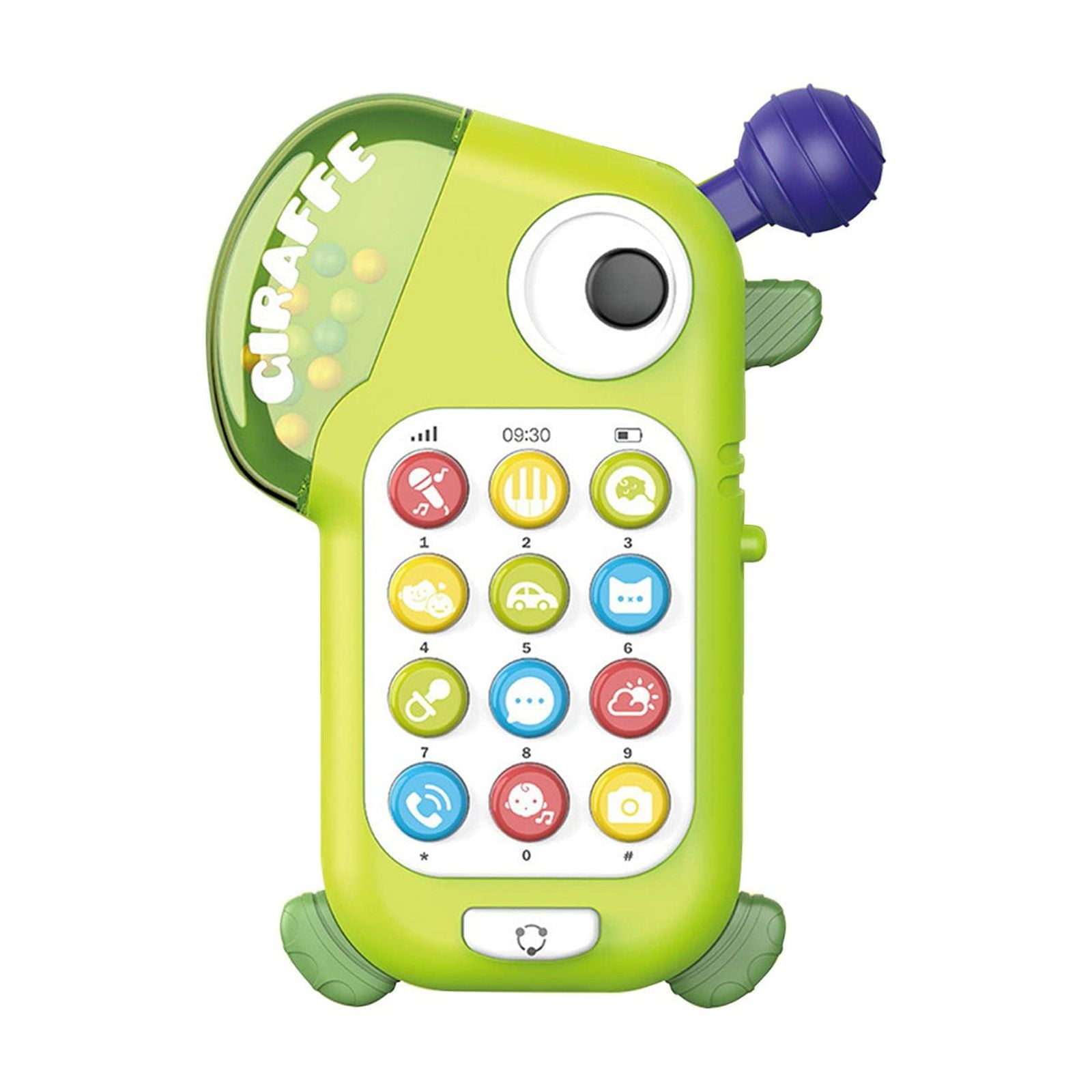 Green Interactive Childrens Toy Phone With Lights Sounds And Buttons ...