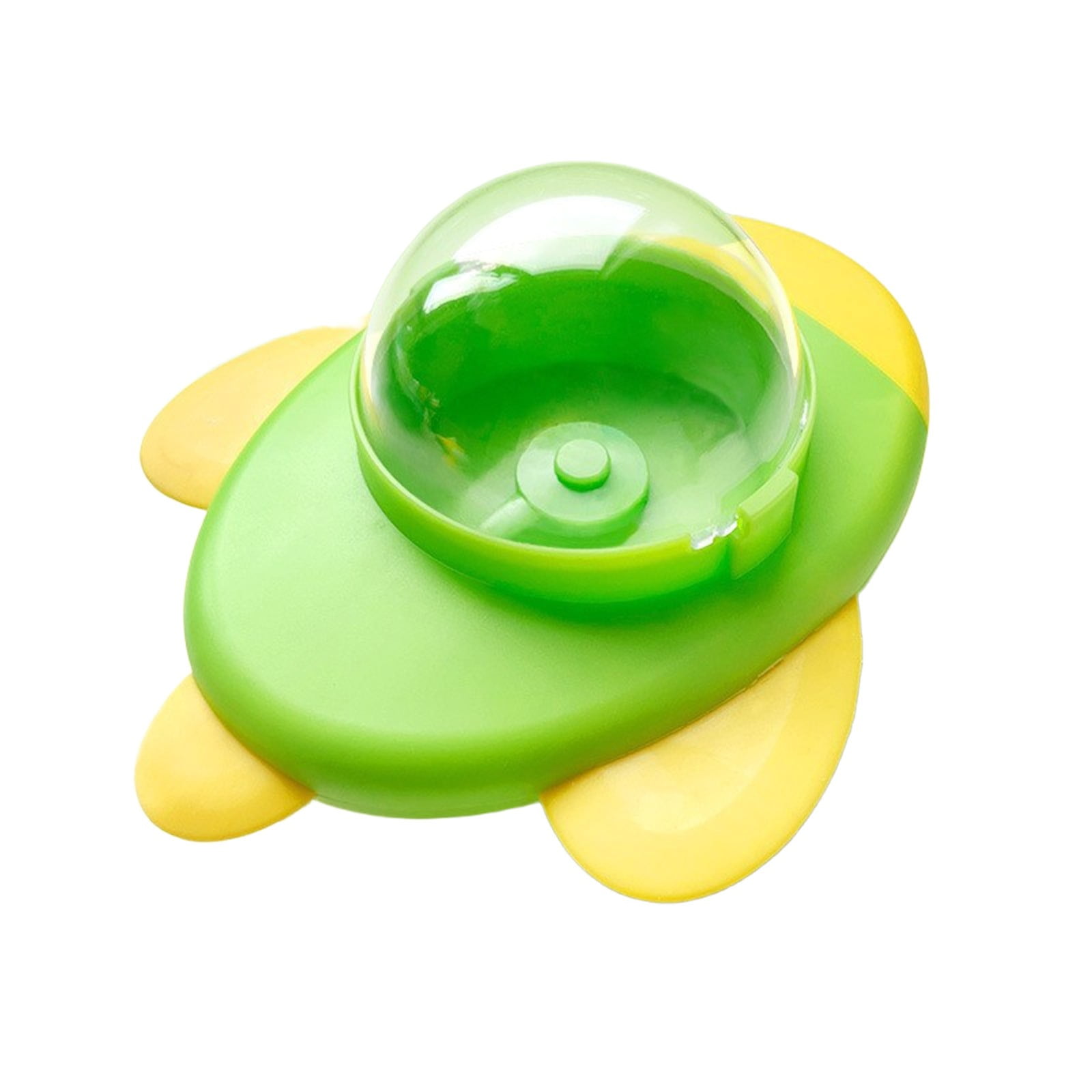 Green Interactive Pet Food Dispenser Toy With Spinning Ball And Suction ...