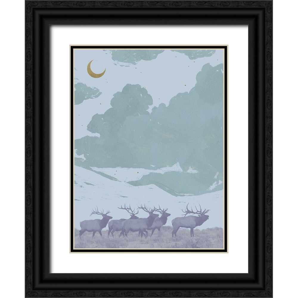 Green, Jacob 12x14 Black Ornate Wood Framed with Double Matting Museum ...