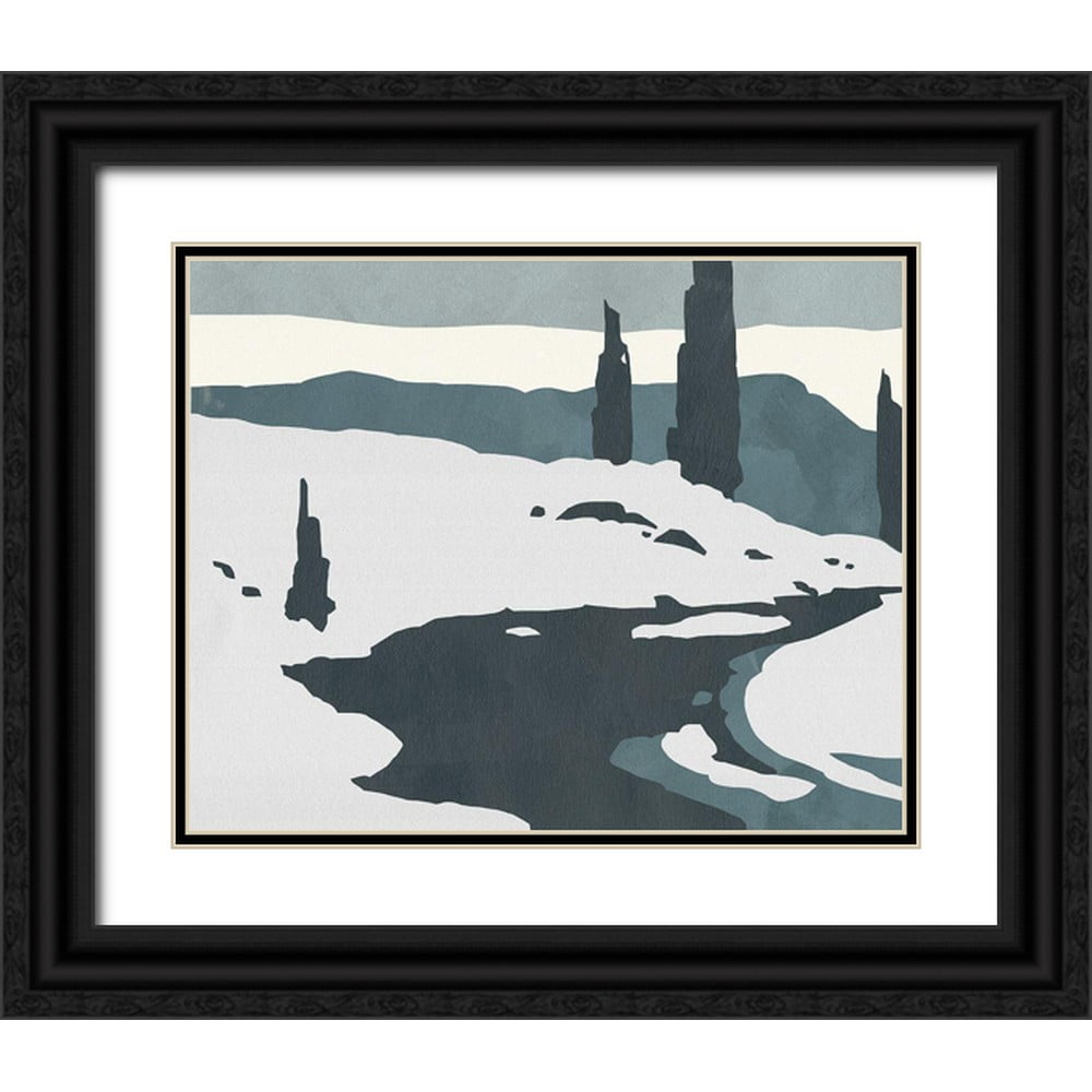 Green, Jacob 14x12 Black Ornate Wood Framed with Double Matting Museum ...