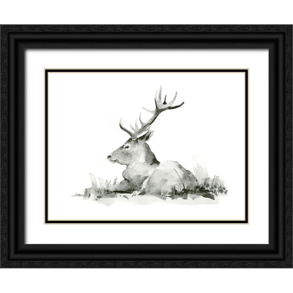 Green, Jacob 14x12 Black Ornate Wood Framed with Double Matting Museum ...