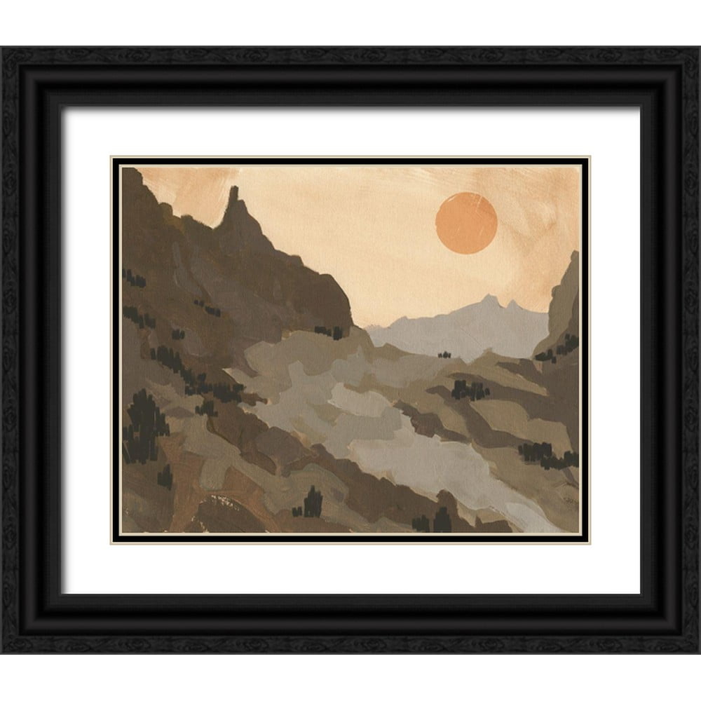 Green, Jacob 14x12 Black Ornate Wood Framed with Double Matting Museum ...