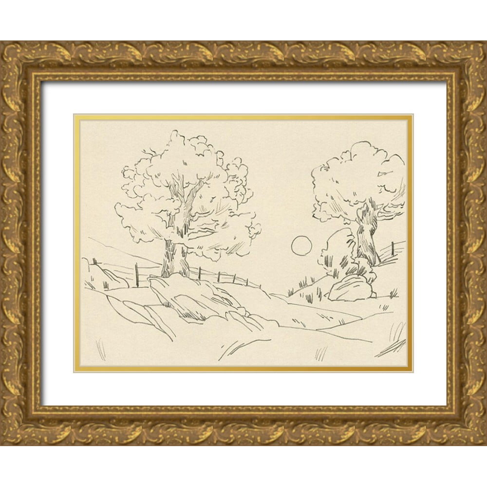 Green, Jacob 14x12 Gold Ornate Wood Framed with Double Matting Museum ...