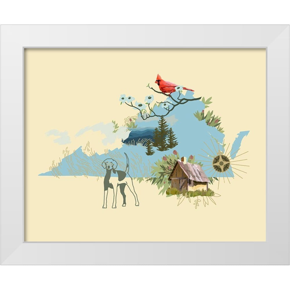 Green, Jacob 14x12 White Modern Wood Framed Museum Art Print Titled ...