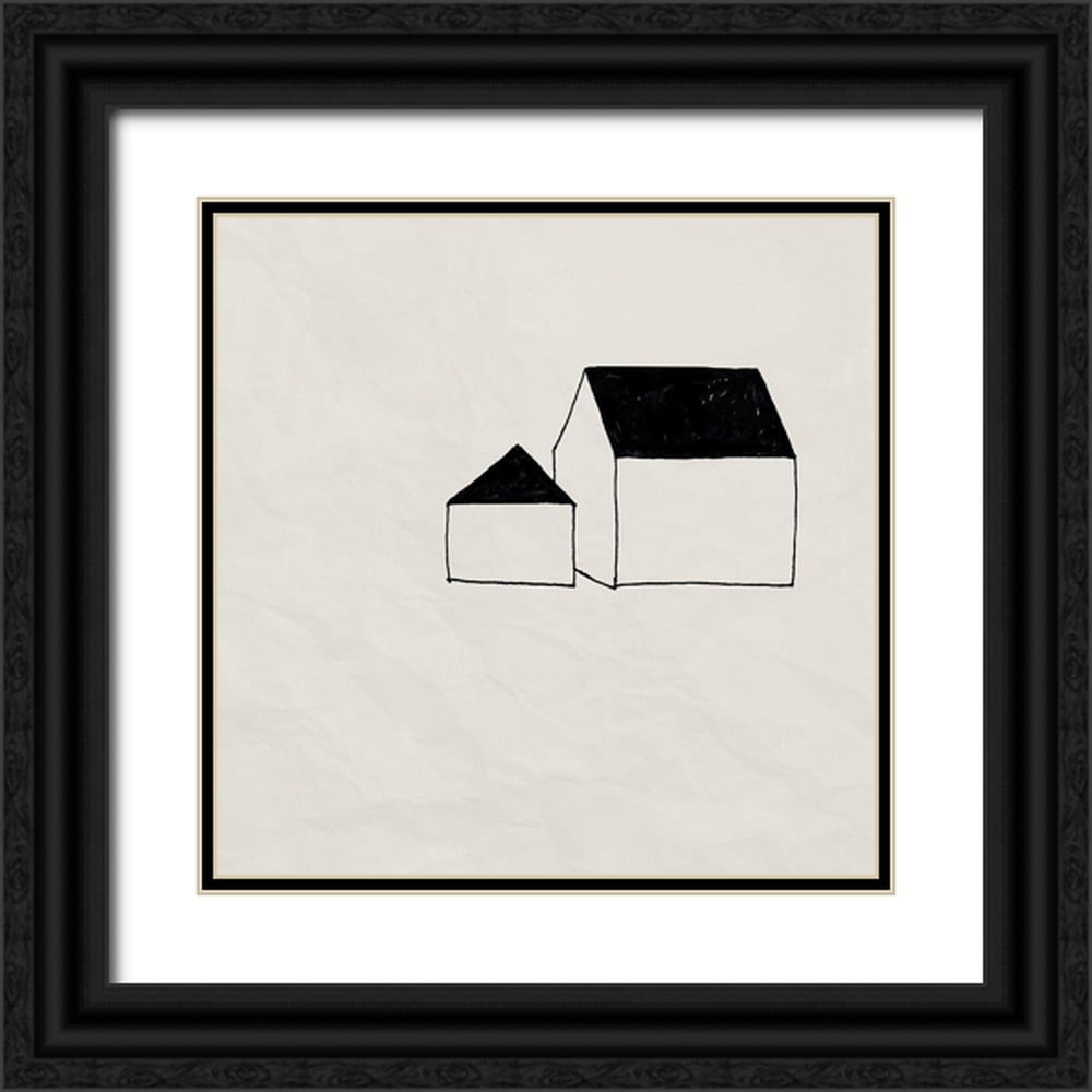 Green, Jacob 15x15 Black Ornate Wood Framed with Double Matting Museum ...