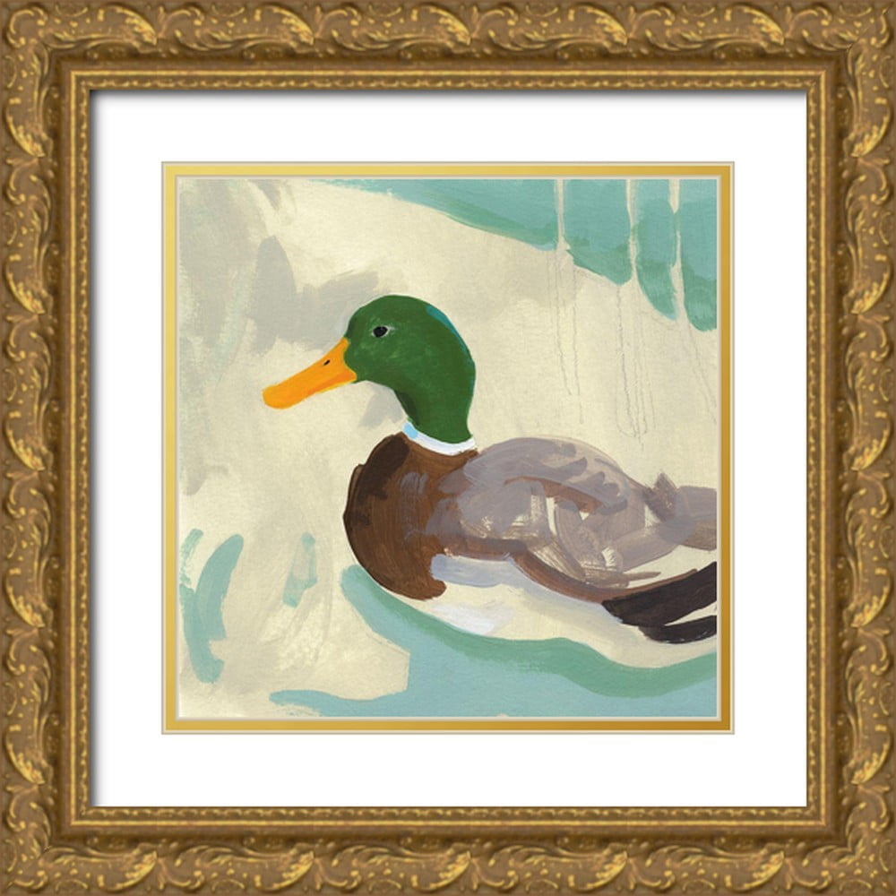 Green, Jacob 15x15 Gold Ornate Wood Framed with Double Matting Museum ...