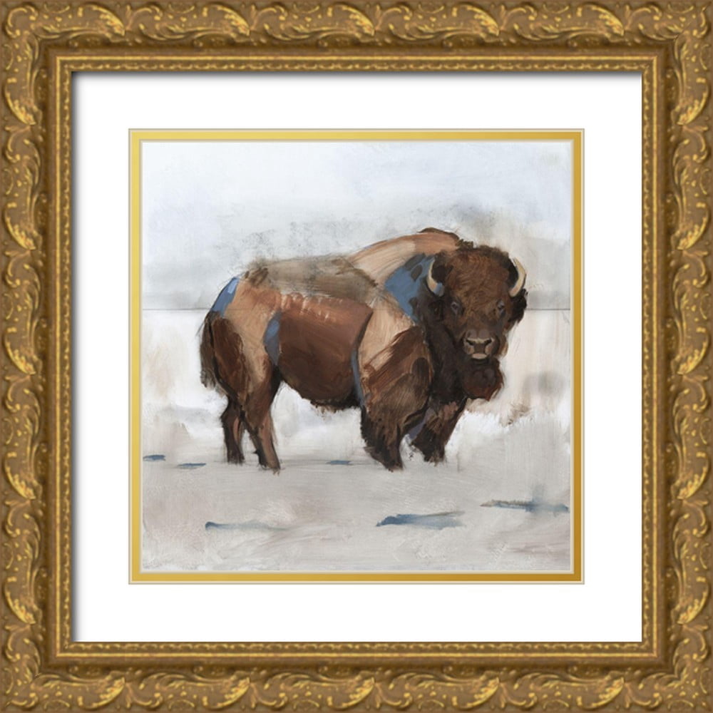 Green, Jacob 15x15 Gold Ornate Wood Framed with Double Matting Museum ...