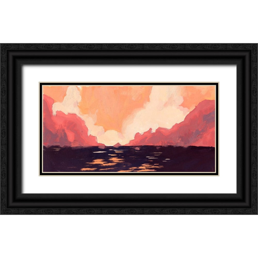 Green, Jacob 18x11 Black Ornate Wood Framed with Double Matting Museum ...