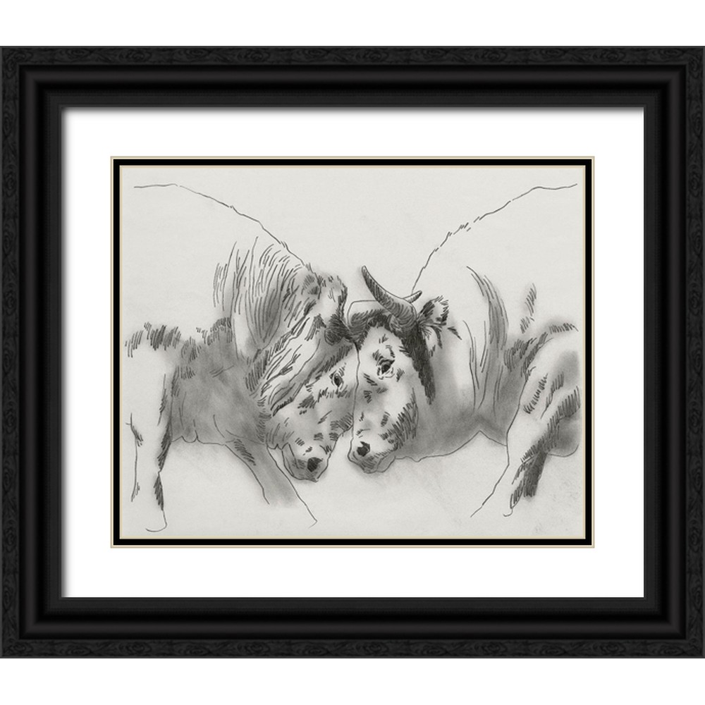 Green, Jacob 18x15 Black Ornate Wood Framed with Double Matting Museum ...