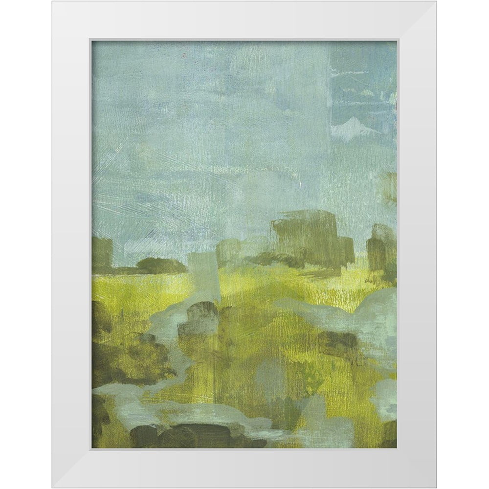 Green, Jacob 19x24 White Modern Wood Framed Museum Art Print Titled - Overgrown Greenway II ...