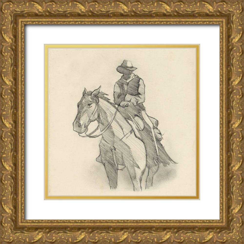 Green, Jacob 20x20 Gold Ornate Wood Framed with Double Matting Museum ...