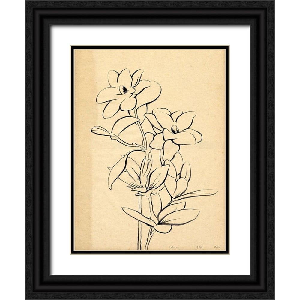 Green, Jacob 25x32 Black Ornate Wood Framed with Double Matting Museum ...