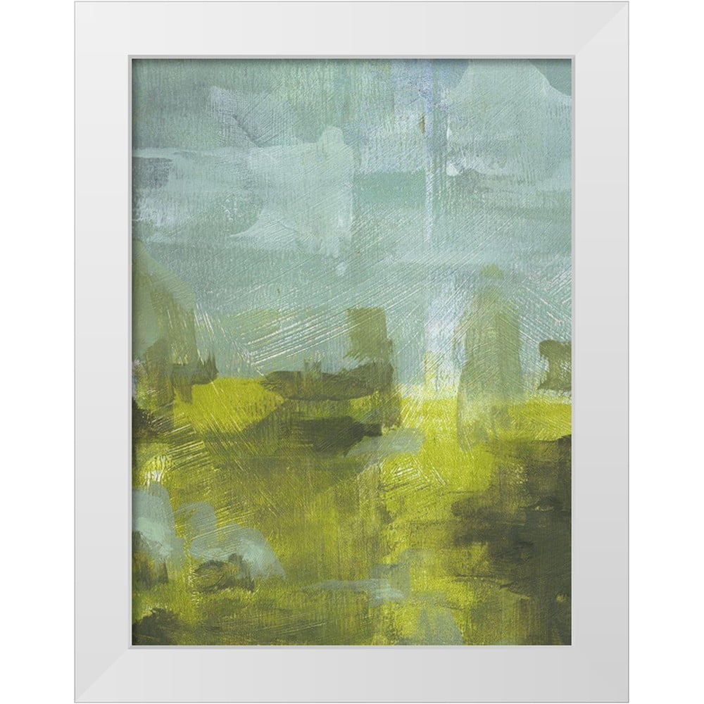 Green, Jacob 25x32 White Modern Wood Framed Museum Art Print Titled - Overgrown Greenway I ...