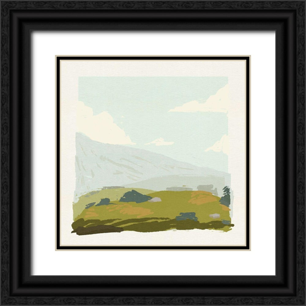 Green, Jacob 26x26 Black Ornate Wood Framed with Double Matting Museum ...