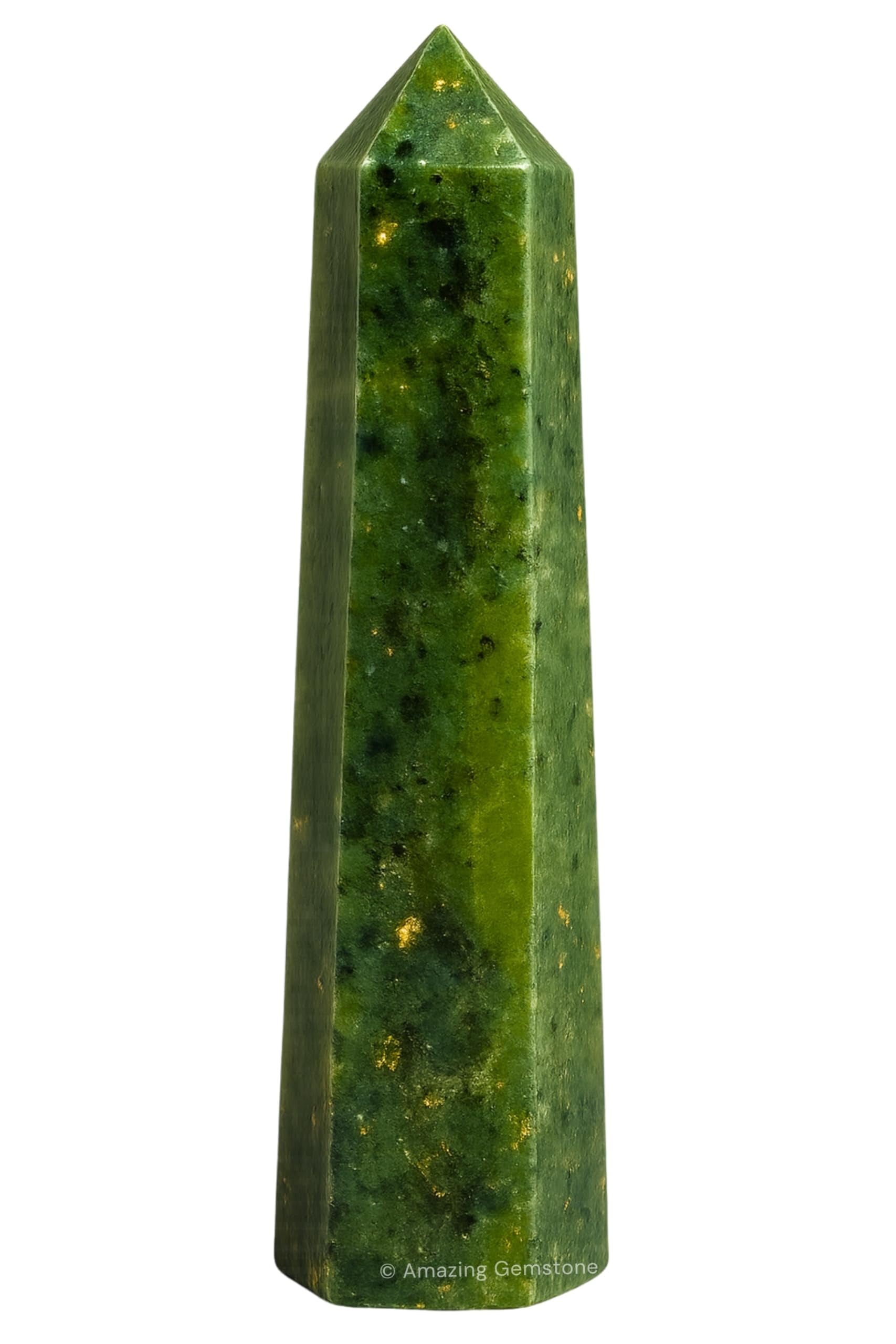 Amazing Gemstone Green Jade Crystal Towers ~ Natural Healing Crystal Point Obelisk for Reiki ...