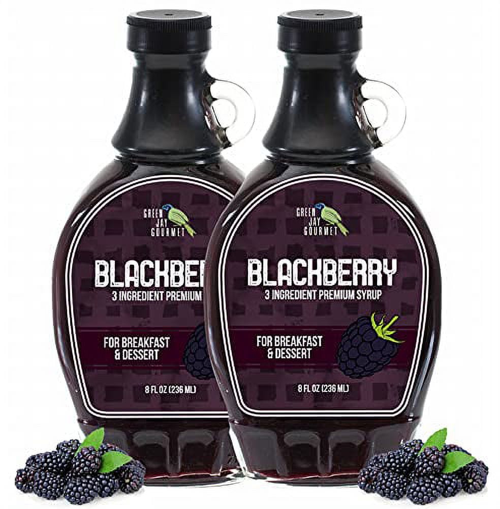 Green Jay Gourmet Blackberry Syrup - 3 Ingredient Premium Breakfast ...